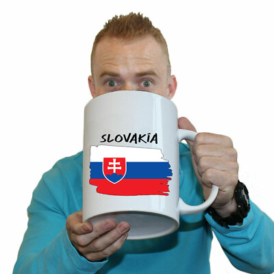 Slovakia Country Flag Nationality Giant Massive 2 Litre Mug Drinking ...
