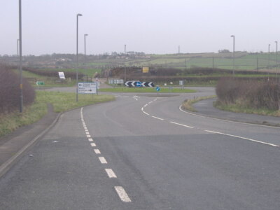Photo 6x4 Roundabout at the A165/A1039 Junction Filey Viewed from ...
