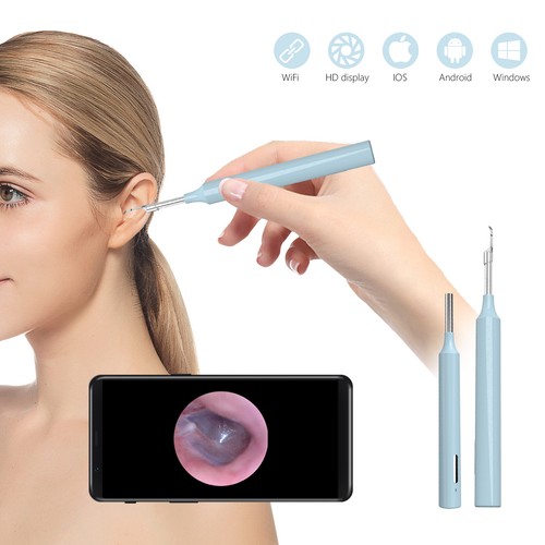 New Intelligent Visual Ear Otoscope Picker Ear Camera Inspection Tool 4 ...