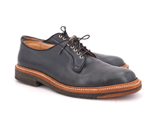 $696 | ALDEN NEED SUPPLY 9.5 D PLAIN TOE BLUCHER PTB NAVY CHROMEXCEL ...