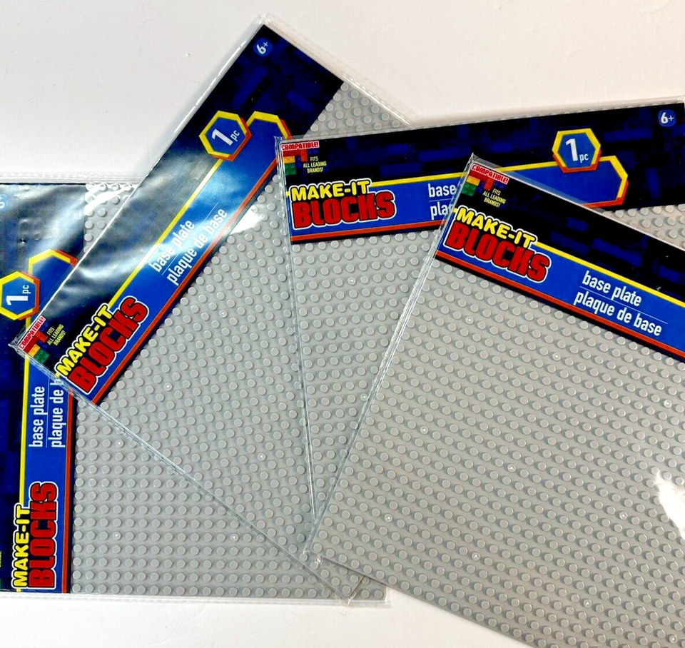 4 PACK Standard Building Block Baseplates (32 Studs x 32 Stud) Base ...
