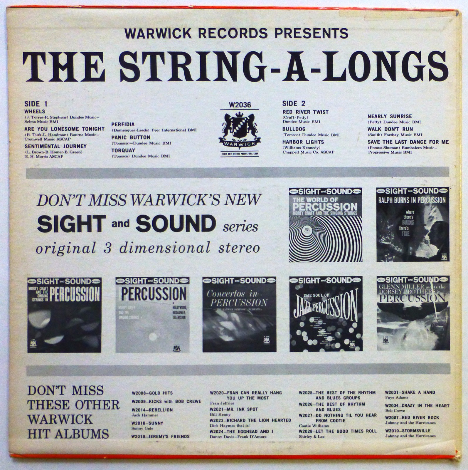 STRING-a-LONGS LP pick a hit featuring WHEELS Instrumental Rock n Roll ...