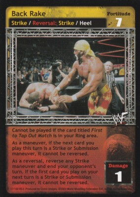 WWE: Back Rake [Played] card type Strike Raw Deal Wrestling WWF | eBay