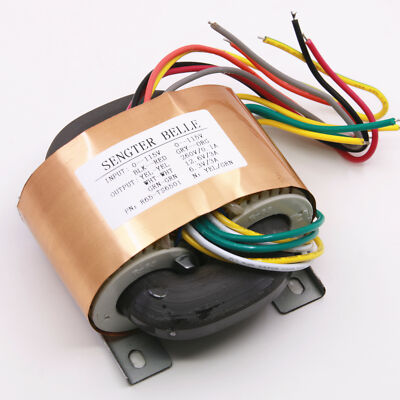 80W Pure Copper R-type Transformer Output: 0-260V 0-12.6V 0-6.3V For ...