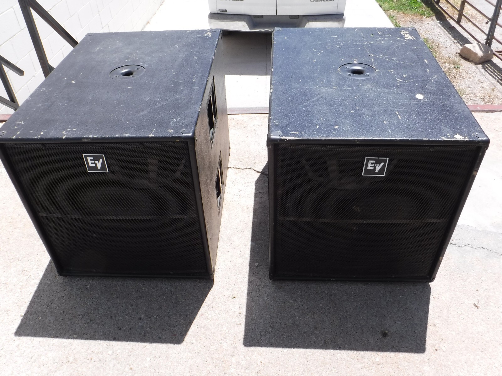 2-Electro-Voice SB180 subwoofers. EVX 180B 1K 18" DRIVERS. 4 - Wheels ...