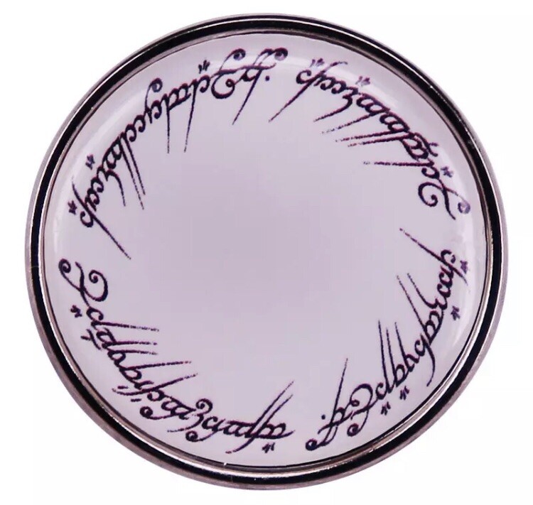 Lord Of The Rings Ring Inscription The Lord Of The Rings" One Ring