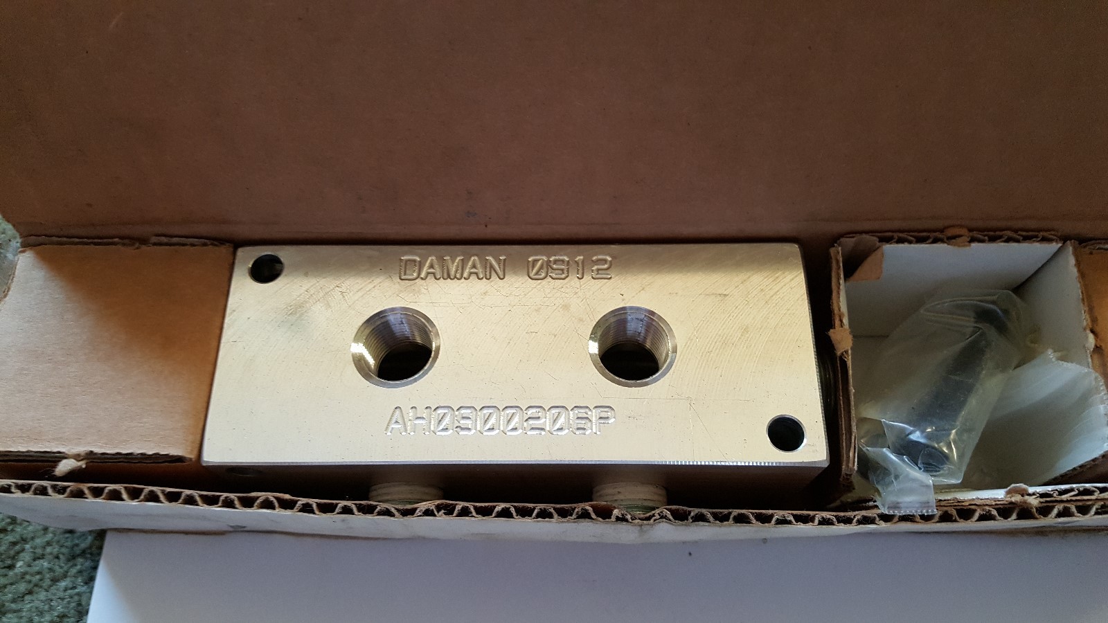 NIB DAMAN PRODUCTS AH0900206P ALUMINUM HEADER BLOCK 1E1133 | eBay