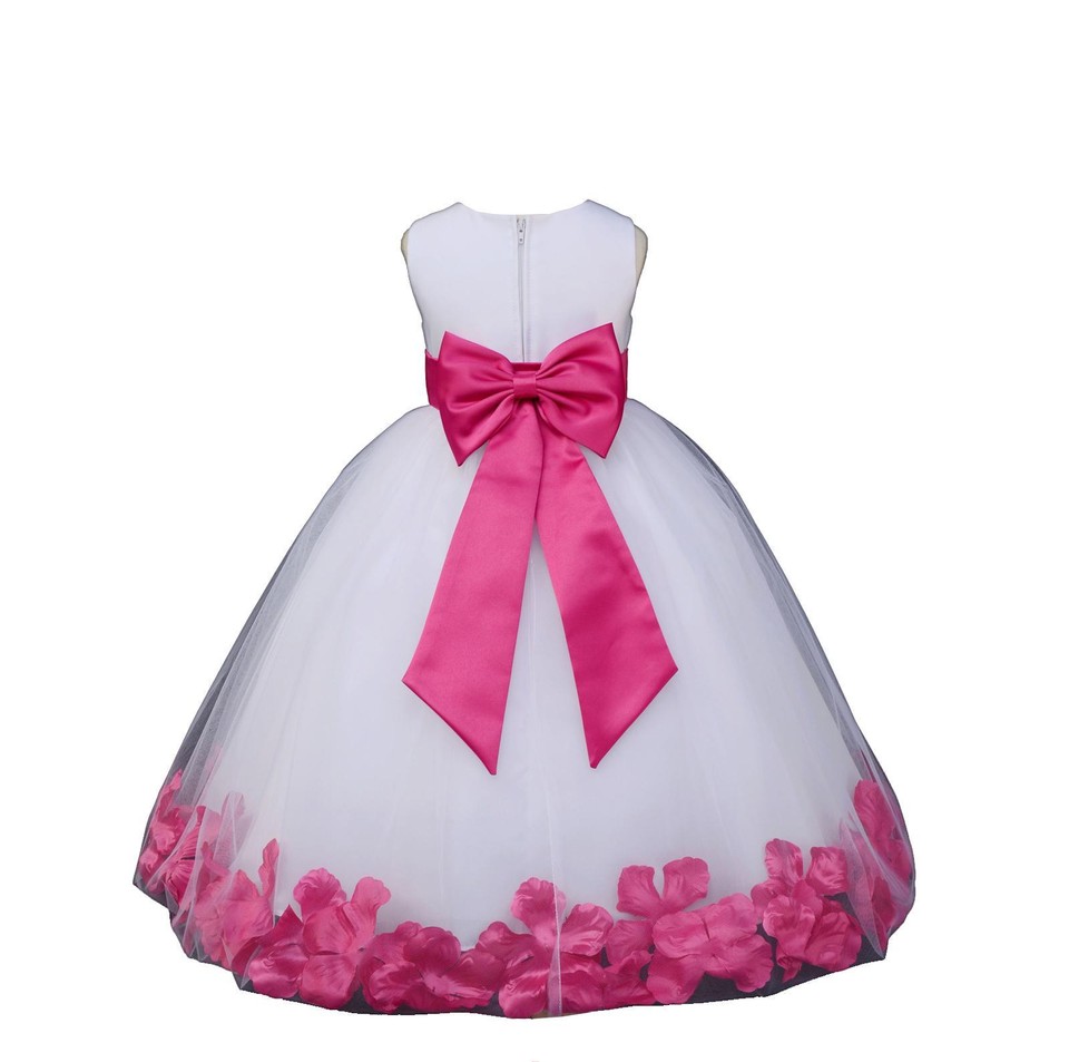Wedding Flower Girl Dress Birthday Girl Dresses Gradation Pageant Rose ...