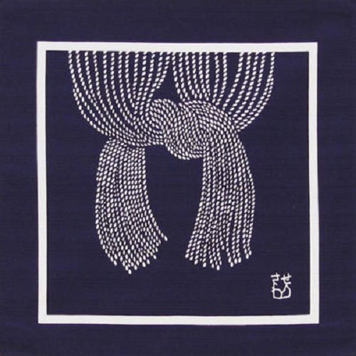 Furoshiki / Motif of Serizawa / Nawa Noren 縄のれん Rope Curtain / Kyoto ...
