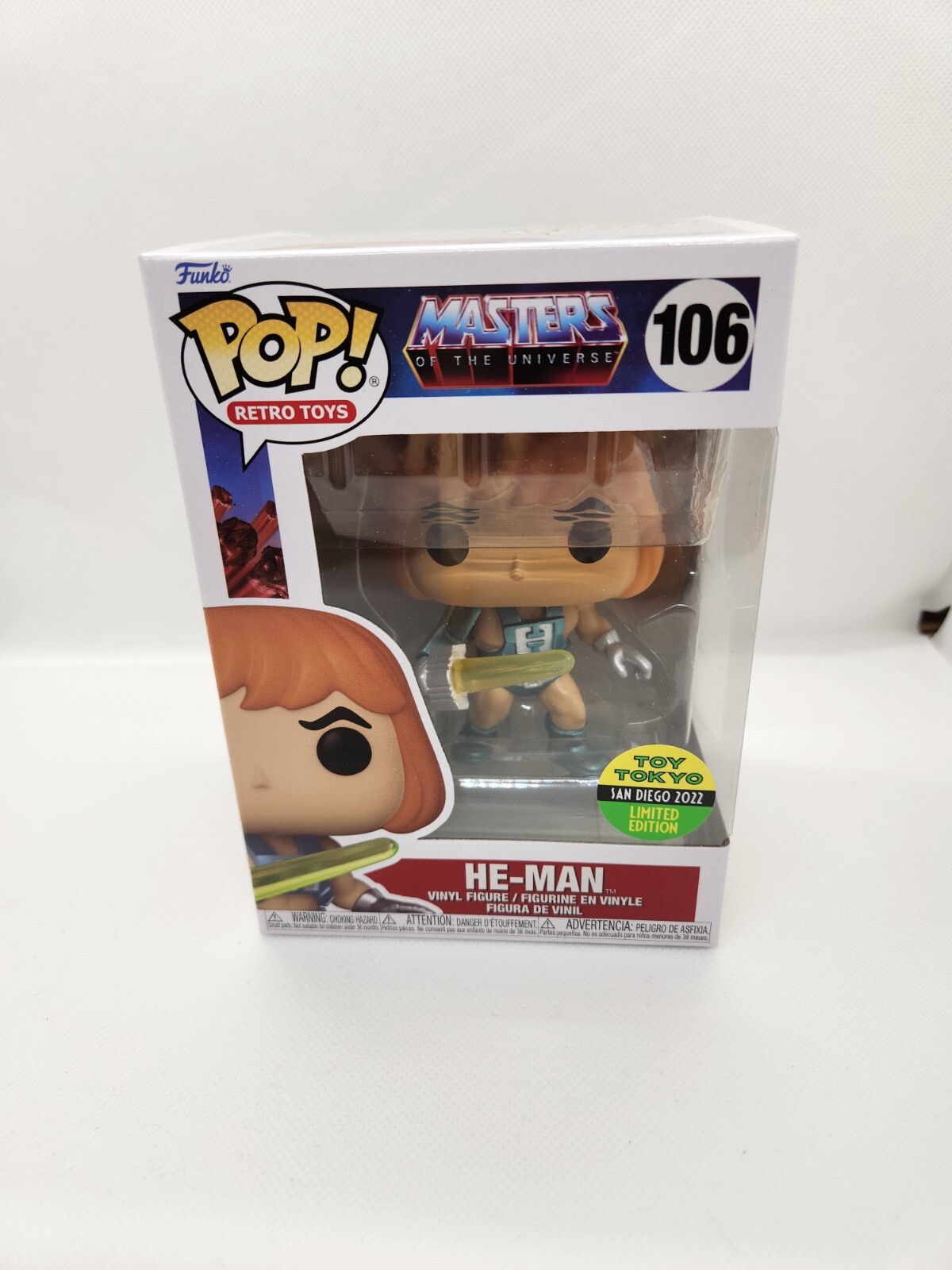 He-Man Funko Pop MOTU Masters of the Universe Toy Tokyo Exclusive SDCC ...