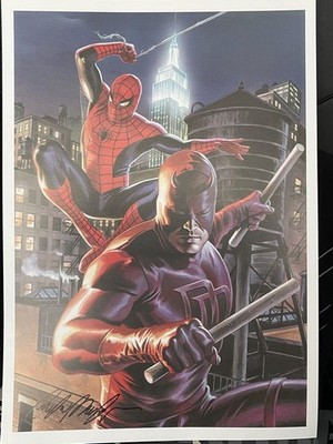 m6 Poster Felipe Massafera Spider-Man Daredevil A3 Signed Marvel DC ...