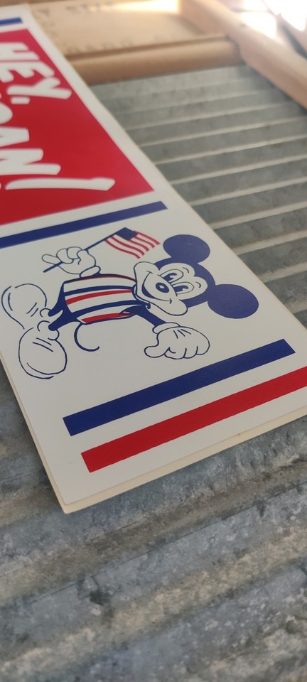 Vintage Alamo RARE Political 80's Bumper Decal. Mickey Thumbs Down Hey ...