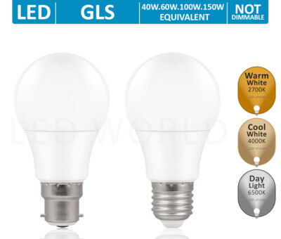 GLS LED ENERGY SAVING LIGHT Bulbs BC B22 ES E27 4.9w=40w 8.5W=60W 14w ...