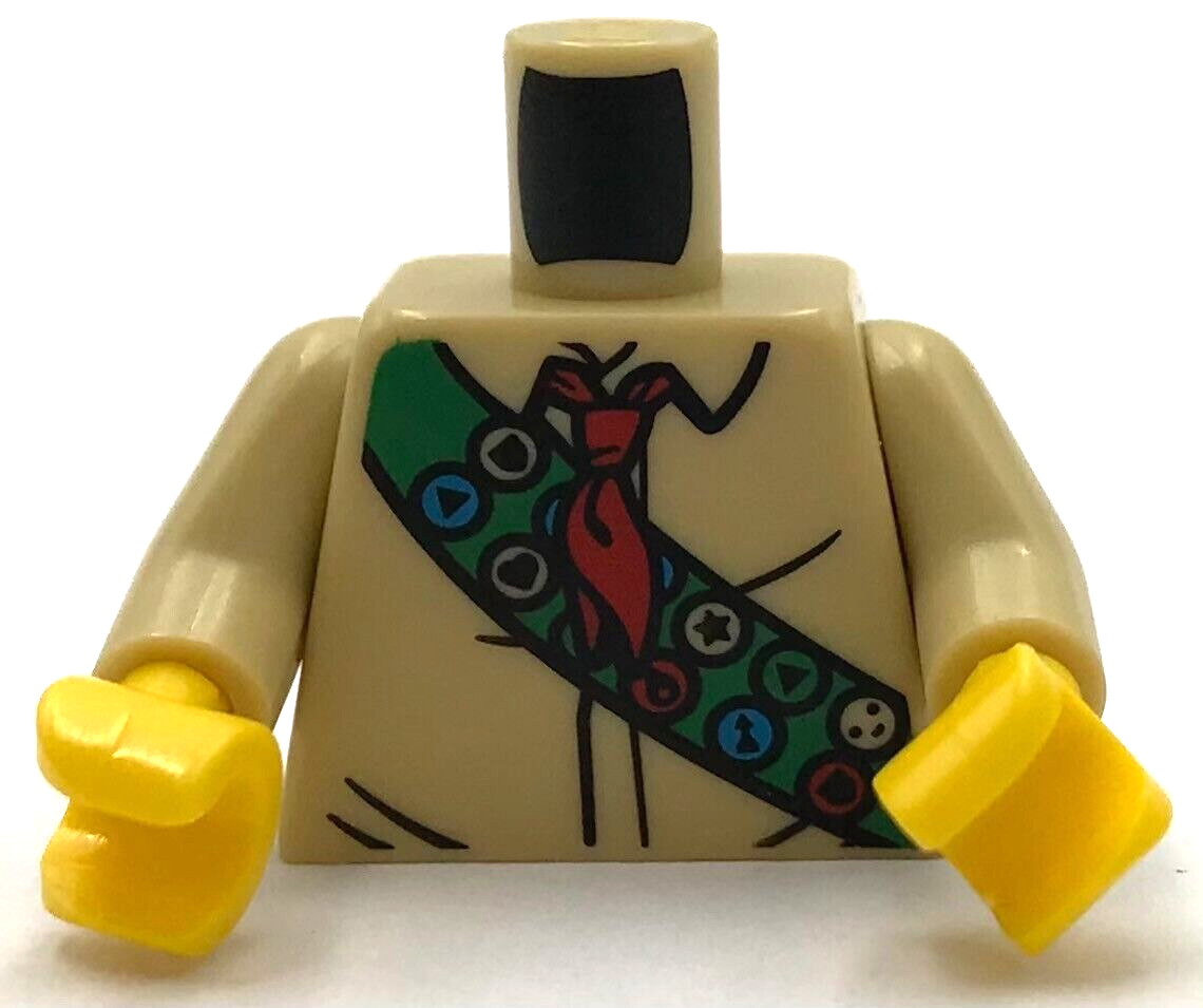 Lego New Minifigure Torso Shirt Red Neckerchief Green Sash with Scout ...