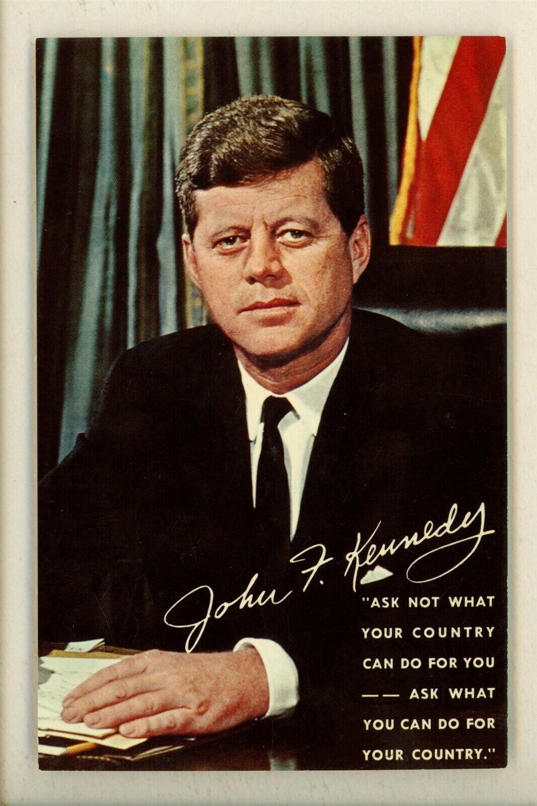 President postcard John F. Kennedy JFK chrome | eBay