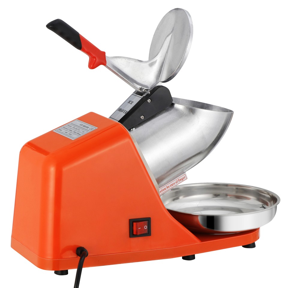 Electric Ice Shaver Snow Cone Maker Machine Oranger 143lbs/hr for Home ...