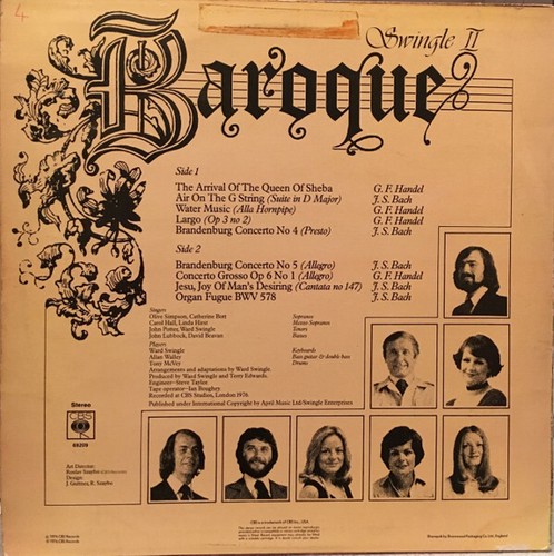 Swingle II - Baroque (LP, Album) | eBay