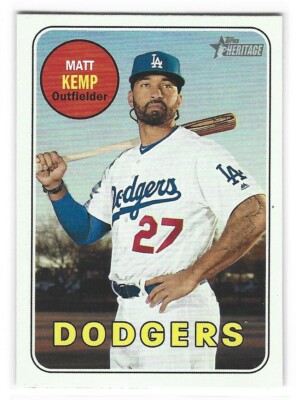 MATT KEMP 2018 TOPPS HERITAGE SHORT PRINT SP DODGERS K2 | eBay