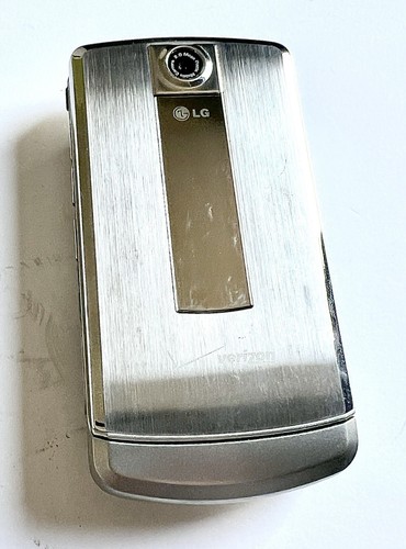 Vintage LG VX8700 Flip Style Cell Phone Brushed Steel Finish Rare ...