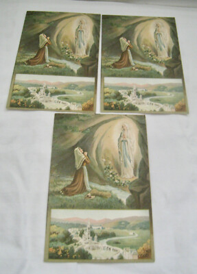 3 UNCOMMON 1907-15 BEAUTIFUL BERNADETTE OF LOURDES TYPE POSTCARDS ...