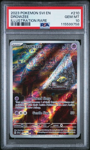 2023 POKEMON SVI EN-SCARLET & VIOLET ILLUSTRATION RARE #210 DROWZEE PSA ...