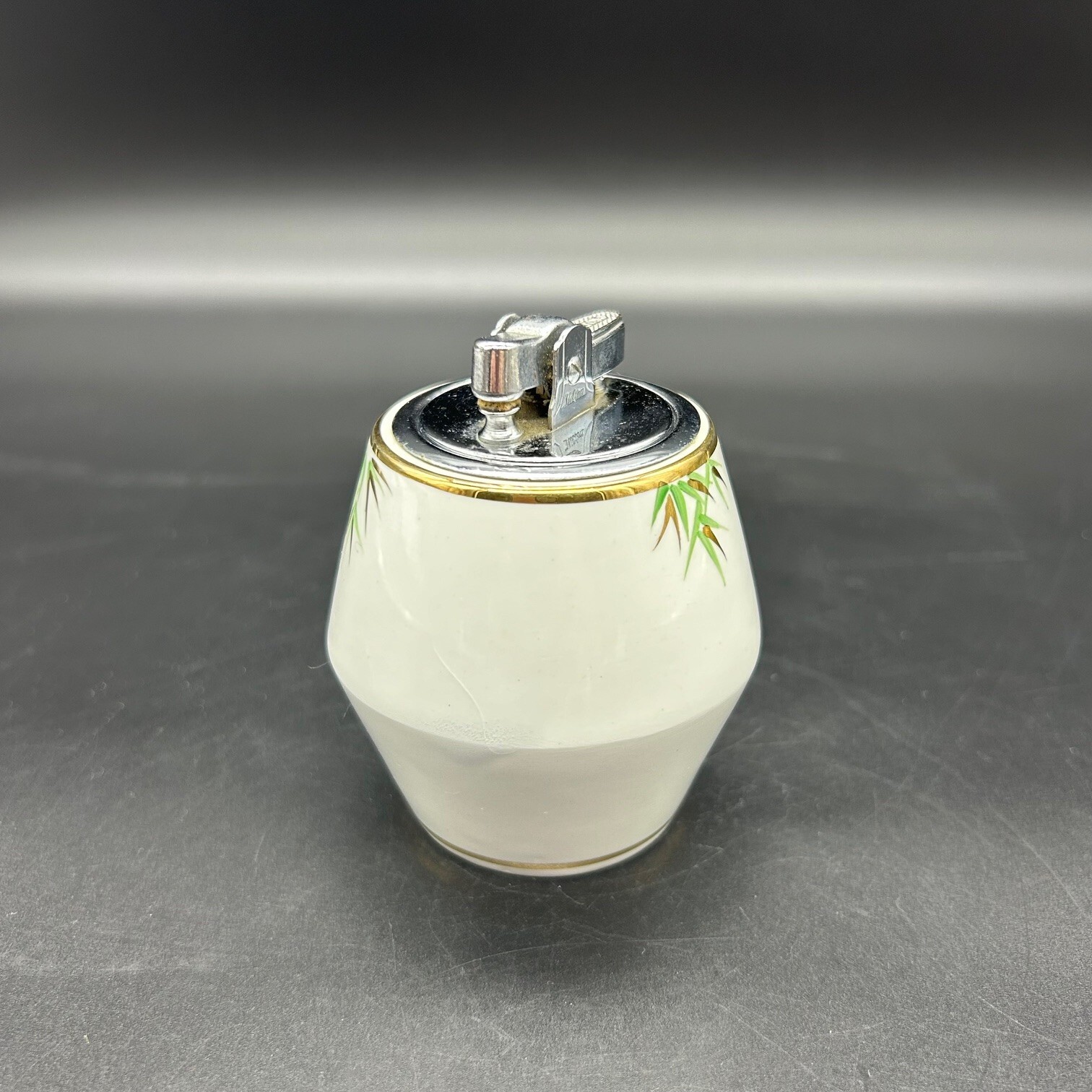Vtg Kutani Bamboo Porcelain Table Lighter with Hilton Columnar Insert ...