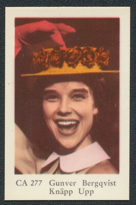 1962 GUNVER BERGQVIST TV & MUSIC STARS DUTCH GUM CARD CA #277 NM/MT | eBay