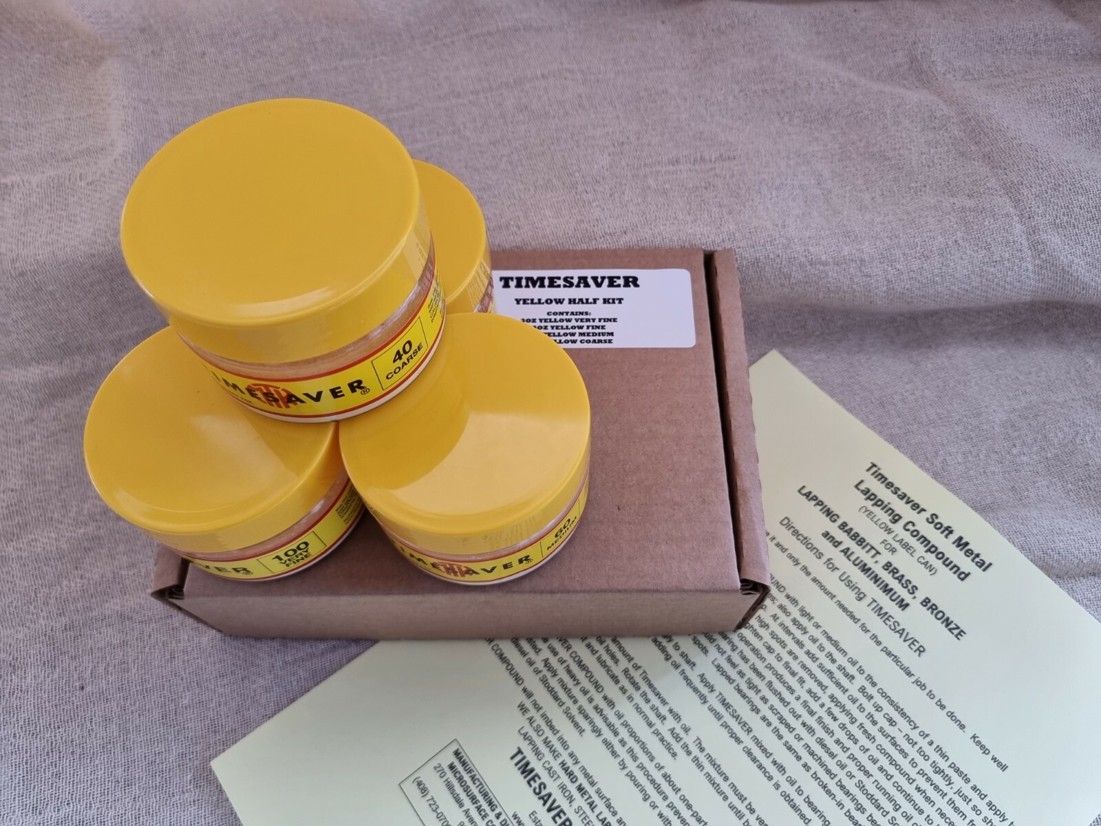 Timesaver Lapping Compound - Yellow Half Kit - 4 x 3oz | eBay