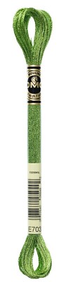 DMC Light Effects Floss, metallic, cross stitch #E703 - Light Green Emerald | eBay