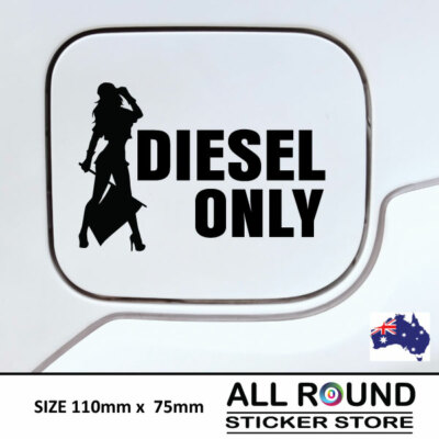 Sexy Girl DIESEL ONLY FUEL sticker ONLY FUEL TANK STICKER DECAL CAR ...