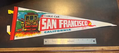 Vintage Tourism Travel Pennant San Francisco California Cable Car | eBay