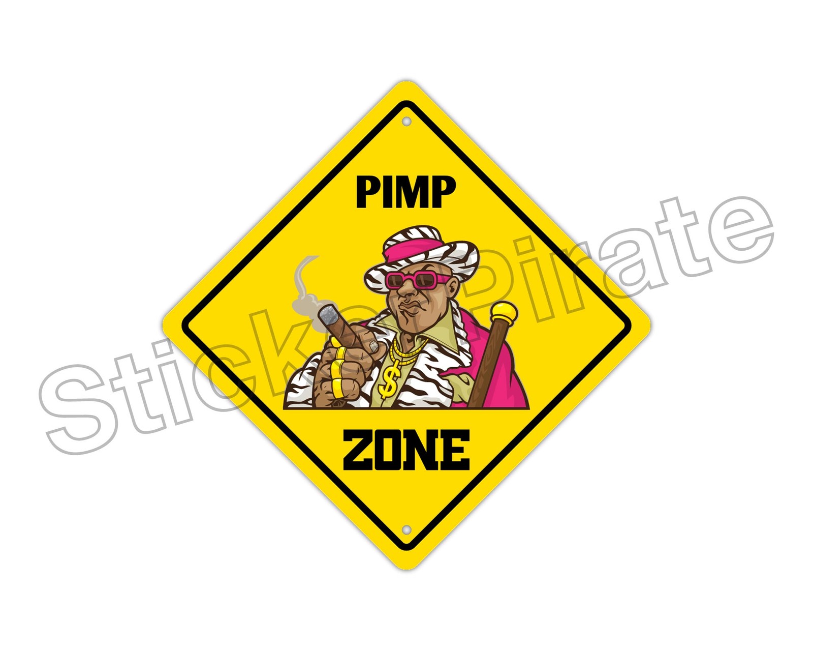 *Aluminum* Pimp Zone Funny Metal Novelty Sign 12"x12" | eBay