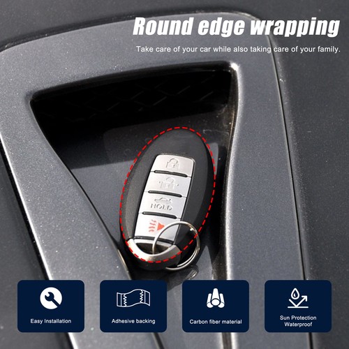 Real Carbon Fiber Smart Key Fob Case Shell Cover For Nissan GTR R35 ...