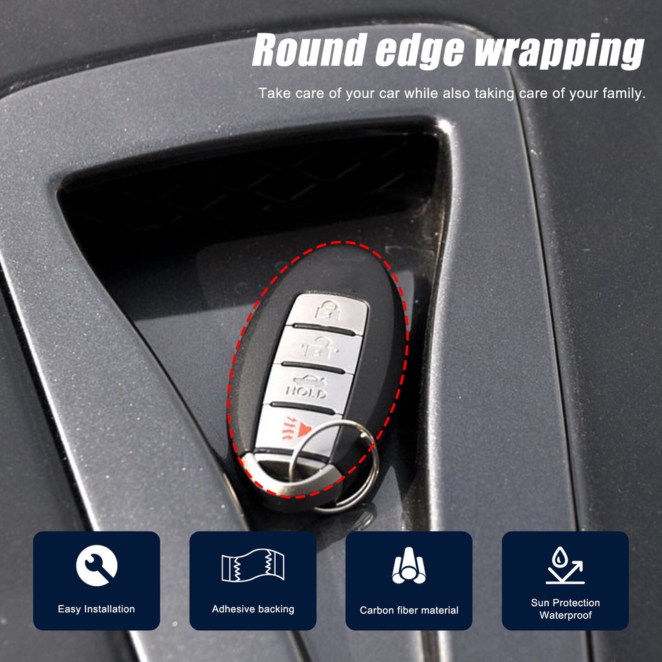 Real Carbon Fiber Smart Key Fob Case Shell Cover For Nissan GTR R35 ...