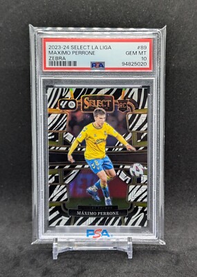 2023-24 Panini Select Maximo Perrone RC Terrace Zebra Prizm 19/25 #89 ...