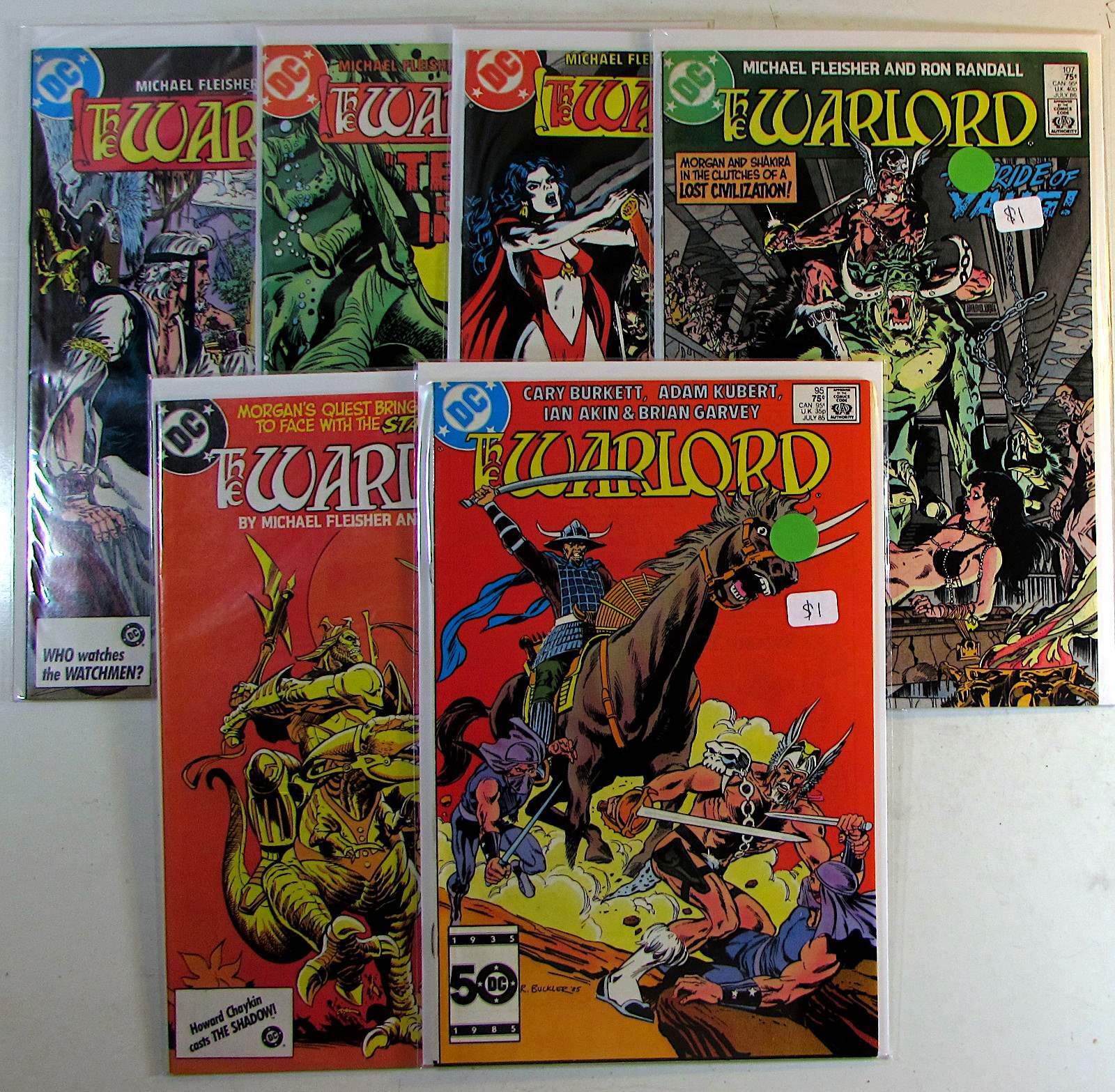 Warlord Lot of 6 #112, 111, 109, 107, 105, 95 DC Comics (1985) Comic Books | eBay