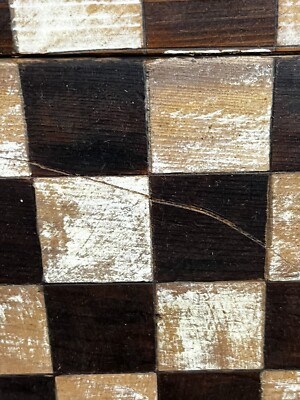 Early Antique Primitive Checkerboard Game Board Original Dry White ...