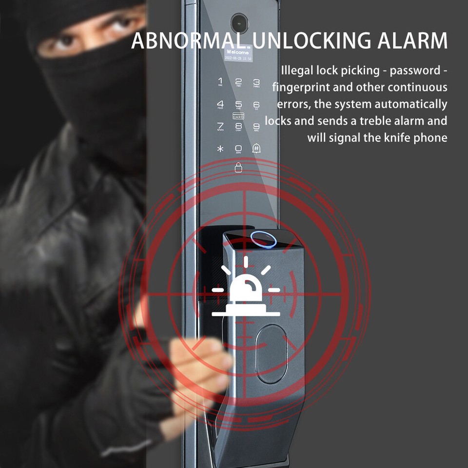 3D Face Recognition Fingerprint Password Smart Door Lock with Camera ...