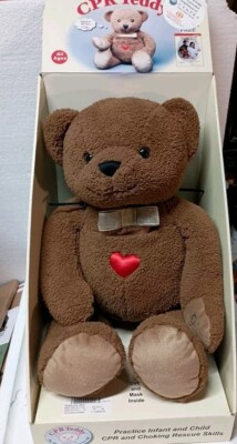 CPR Teddy Bear Training Aid with DVD Manual And Mask Vintage Infant ...