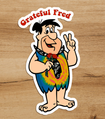 Grateful Dead Fred Flintstones High Quality Decal Vinyl Sticker 2x4 ...