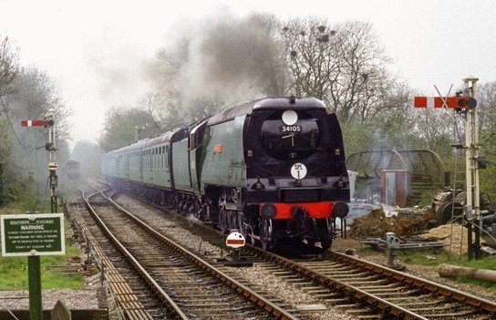 Original Framed Oil Painting Steam Train '34105-Swanage’ by artist ...