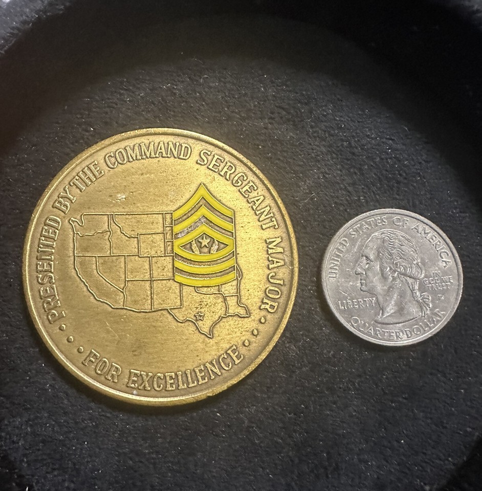 AUTHENTIC 5th Army CSM Challenge coin | eBay