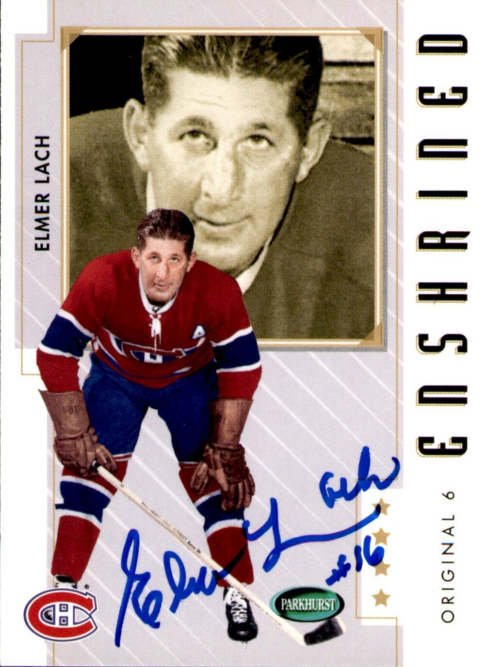 Elmer Lach Signed 2004 In The Game #83 Autographed Canadiens 59108 | eBay