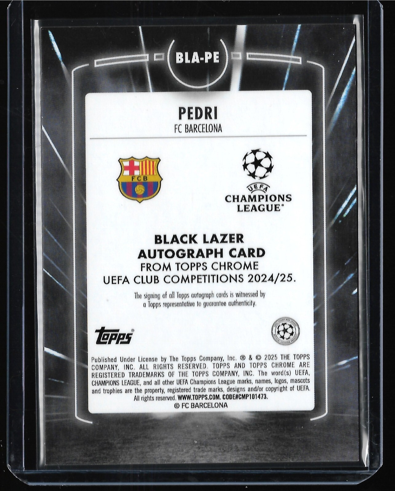 2024-25 Topps Chrome Uefa Club Competitions - Black Lazer Autographs ...