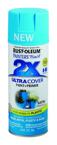 Rust-Oleum 277991 Oasis Blue Satin Sheen Indoor and Outdoor Spray Paint ...