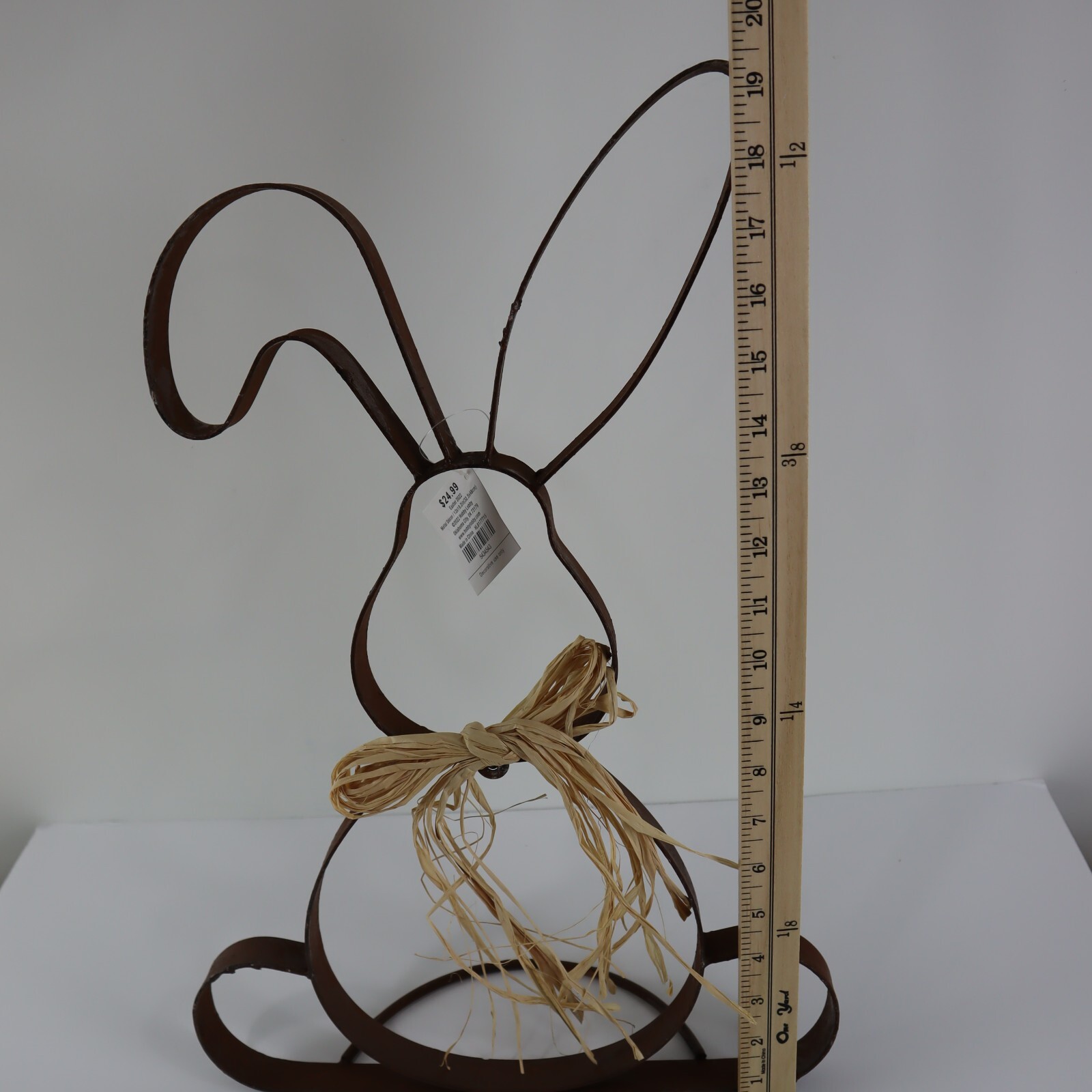 Hobby Lobby Metal Bunny Easter Decor 13"x19" Farmhouse Style | eBay