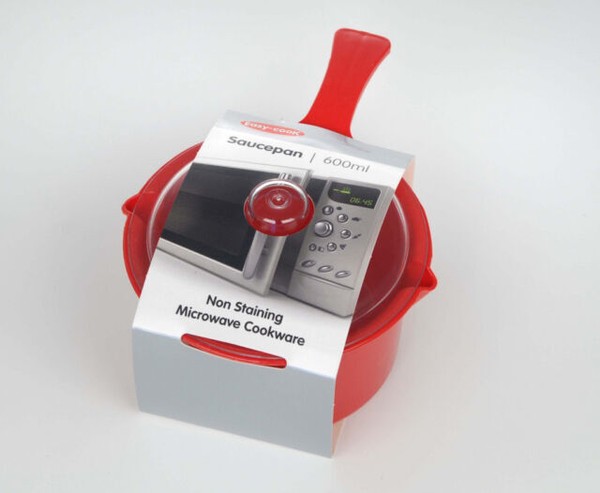 Easy Cook NS613R Polly Carbonate Non-staining Microwave Sauce Pan and ...