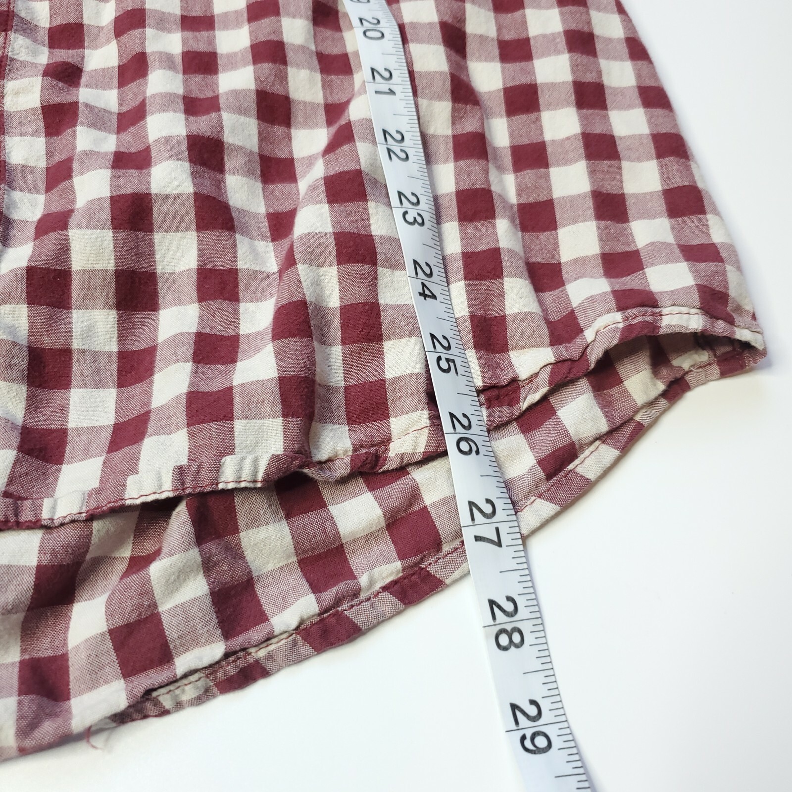 Wrangler Men's Longsleeve Maroon Checkered Button Up Shirt Size Lg | eBay