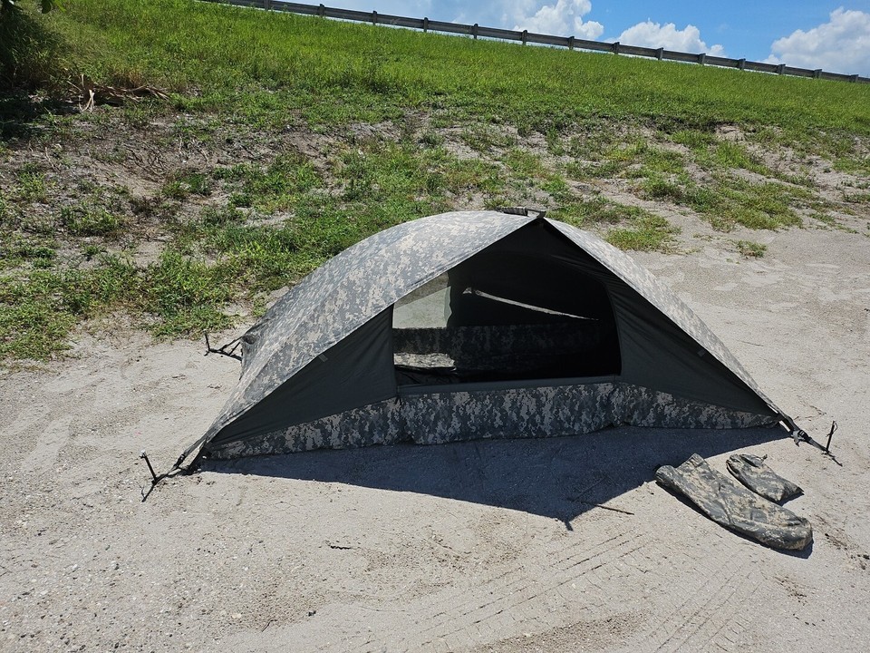 US Military ICS ORC Industries IMPROVED COMBAT SHELTER 1 MAN TENT ACU ...