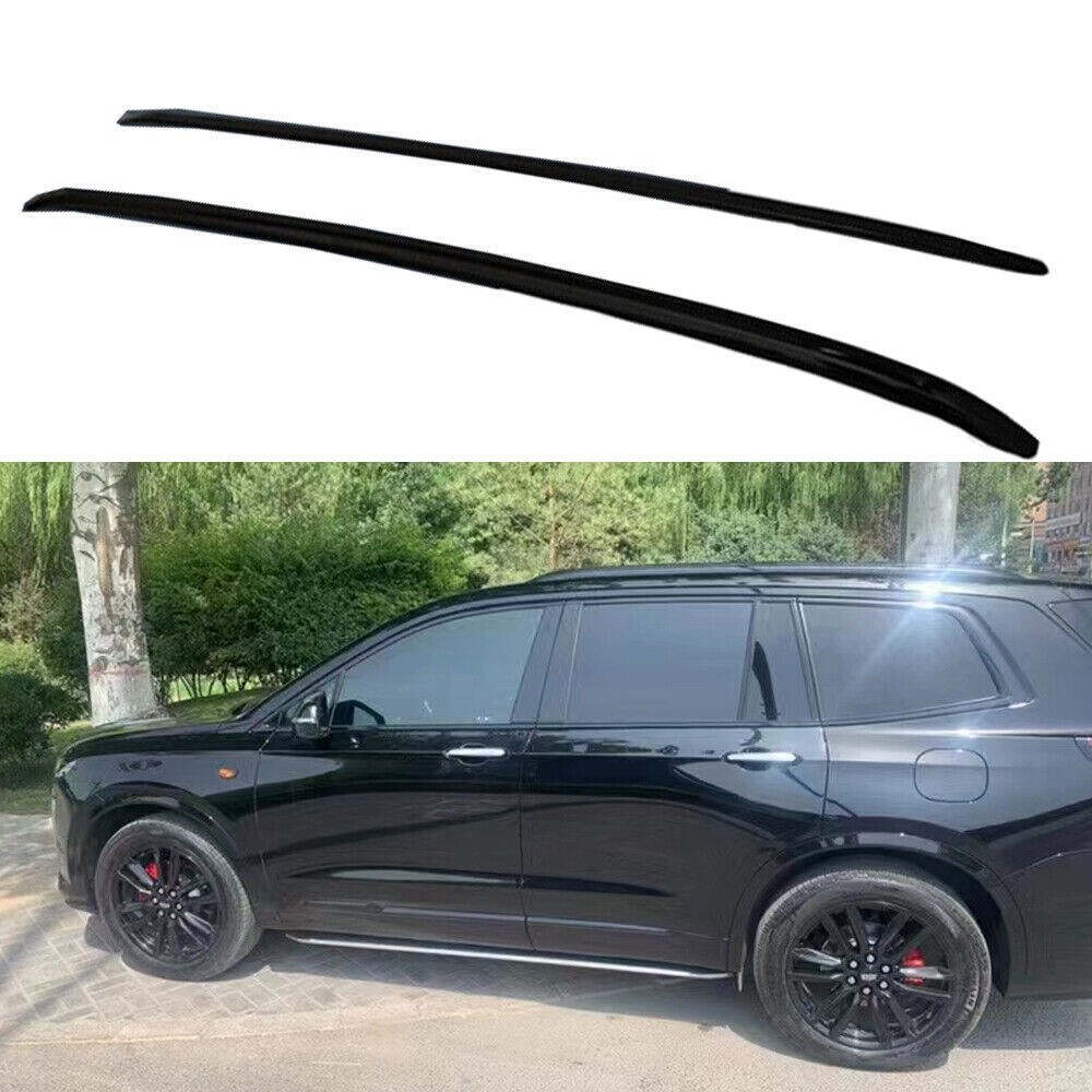 Roof Rack Rail Cover Fit Cadillac XT6 2019 2020-21 2022 Silver Updated ...